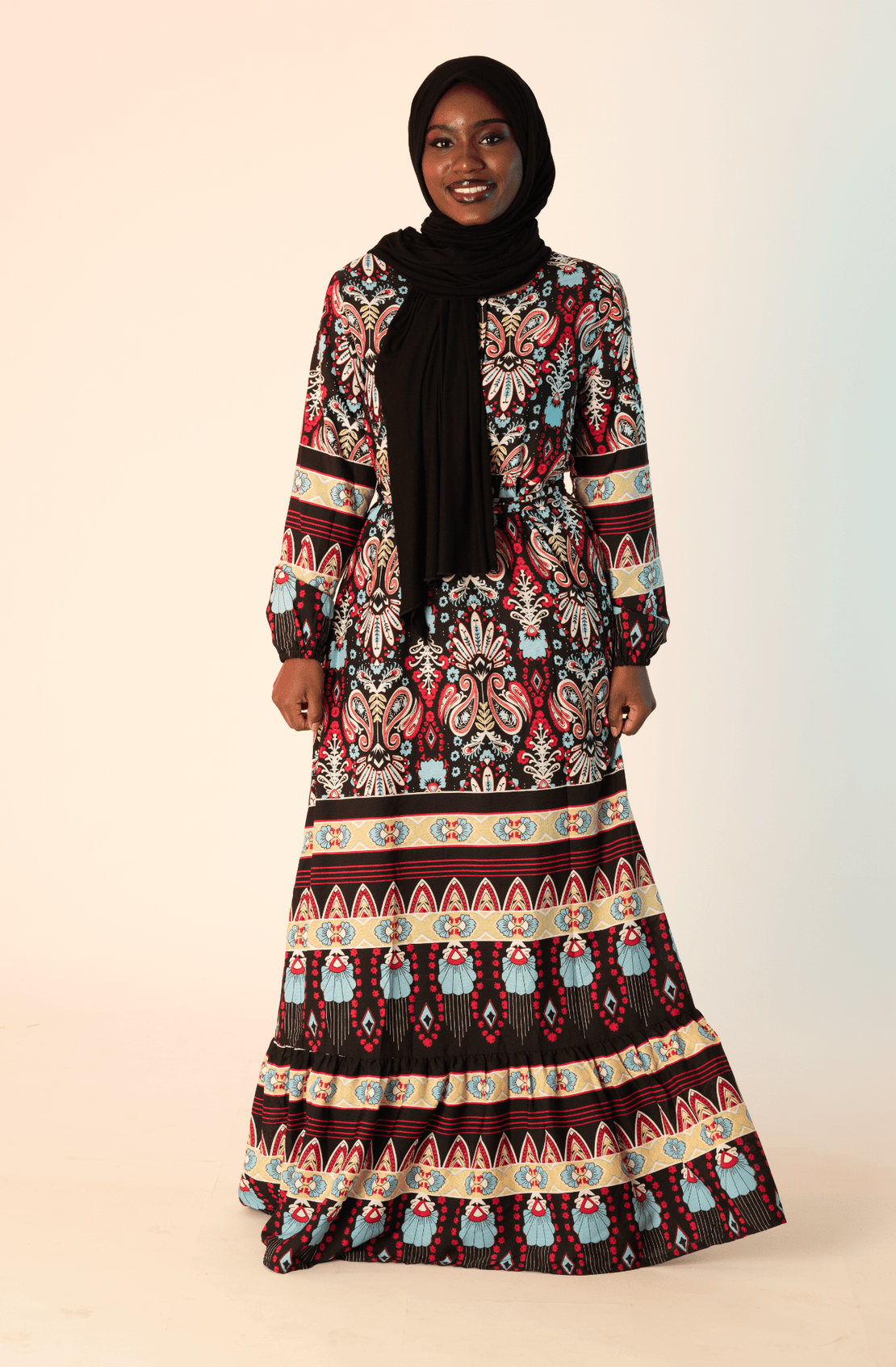 Boho Dream long sleeve maxi modest dress – Kabayare