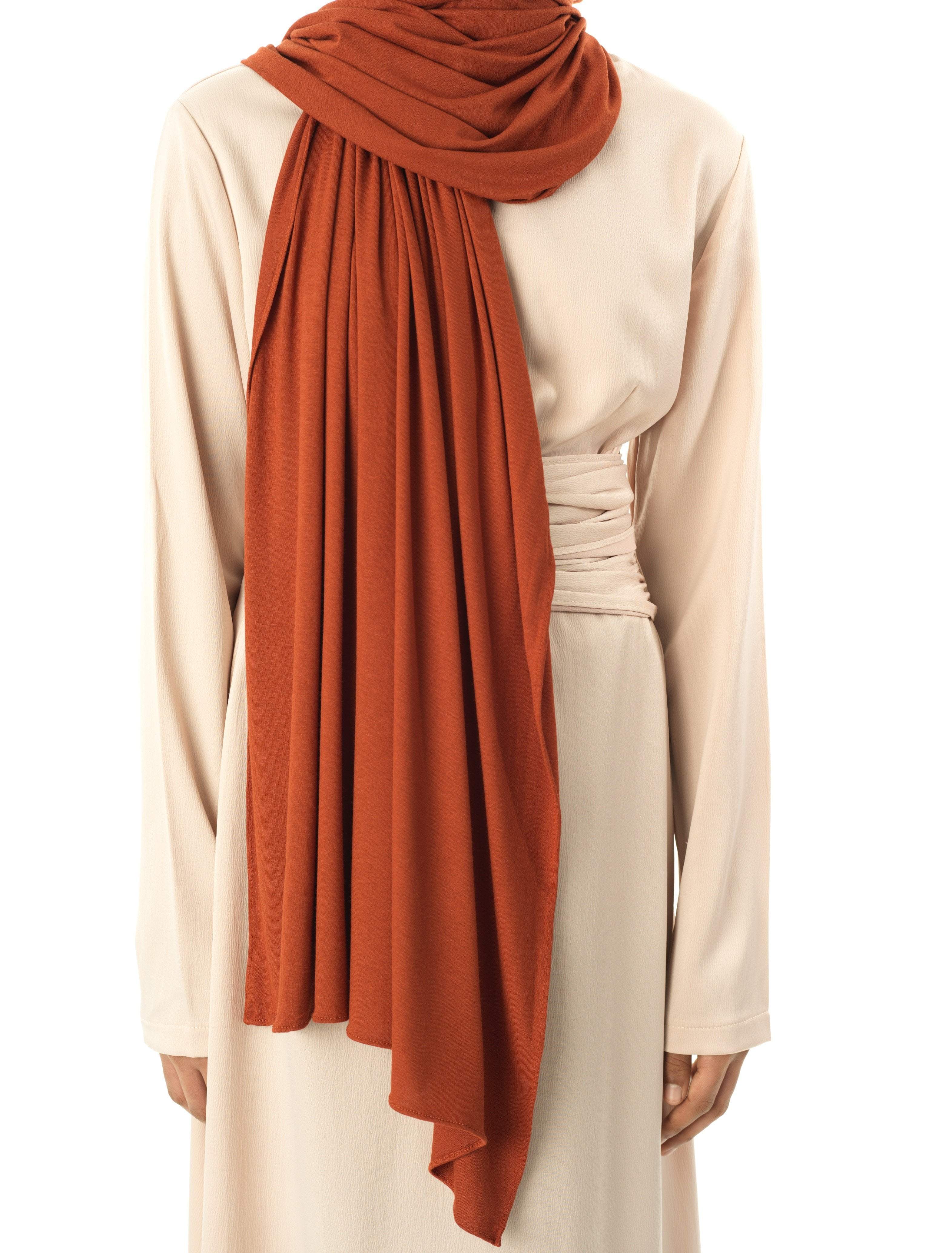 Premium jersey hijab | Rust color | kabayare fashion – Kabayare